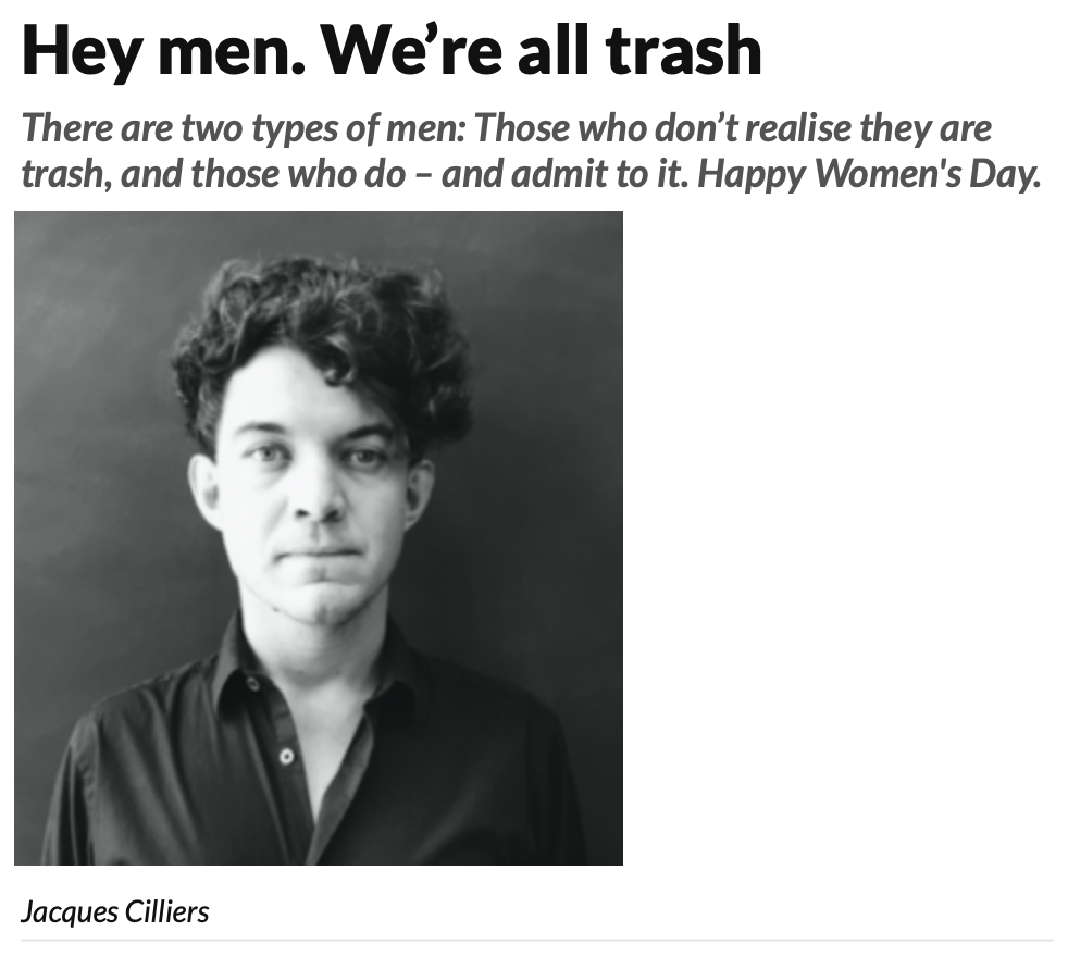 WRITING – Jacques Cilliers